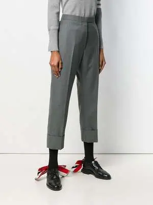 Thom Browne Super 120s Cropped Trousers - Grey