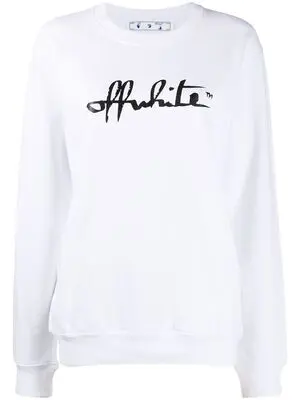 Off-White Script Logo Sweatshirt - White