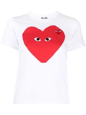 Play Comme Des Garcon Heart Print T-shirt