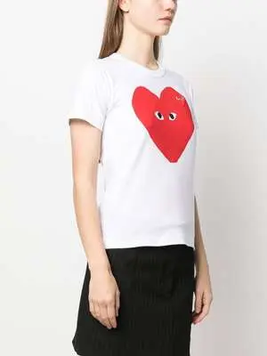 Play Comme Des Garcon Heart Print T-shirt