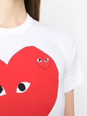 Play Comme Des Garcon Heart Print T-shirt