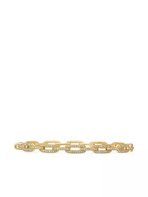 David Yurman 18kt Yellow Diamond Stax Chain Bracelet - Gold
