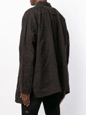 Faith Connexion Oversized Textured Shirt - Brown
