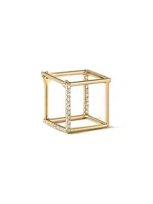 Shihara Diamond Square Stud Earring - Metallic