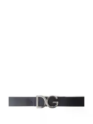 Dolce & Gabbana Logo Buckle Belt - Black