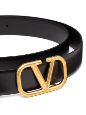 Valentino Garavani Vlogo Signature Leather Belt