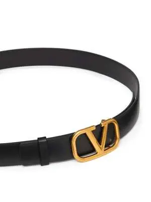 Valentino Garavani Vlogo Signature Leather Belt