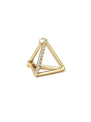 Shihara Diamond Triangle Earring - Metallic