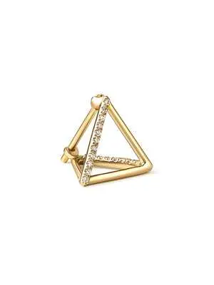 Shihara Diamond Triangle Earring - Metallic