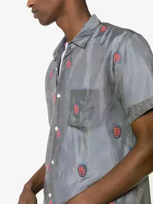 Comme Des Garçons Mask Embroidered Short-sleeved Shirt