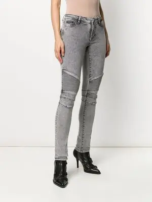 Philipp Plein Acid Wash Jeggings - Black