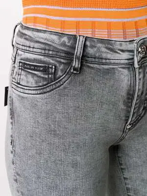 Philipp Plein Acid Wash Jeggings - Black