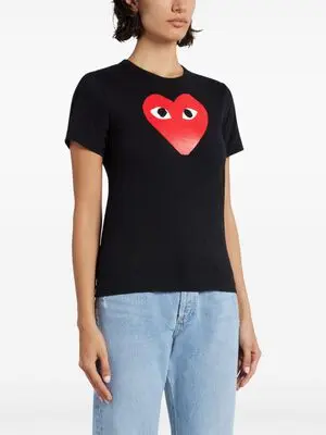 Play Comme Des Garcon Heart-print T-shirt