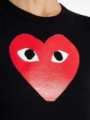 Play Comme Des Garcon Heart-print T-shirt