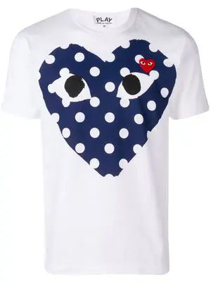 Play Comme Des Garcon Logo-print Cotton T-shirt - White