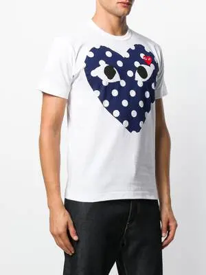 Play Comme Des Garcon Logo-print Cotton T-shirt - White
