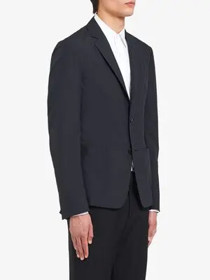 Prada Technical Poplin Single-breasted Jacket - Black