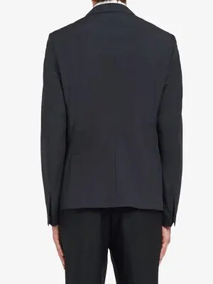 Prada Technical Poplin Single-breasted Jacket - Black