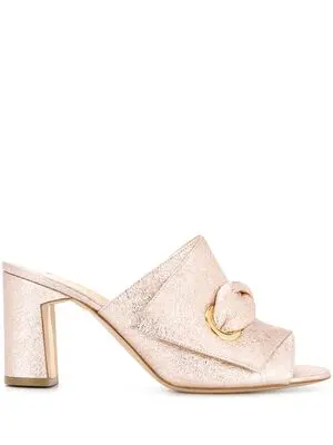 Rupert Sanderson Metallic Mid-heel Mules