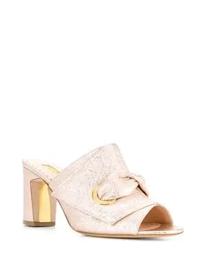 Rupert Sanderson Metallic Mid-heel Mules