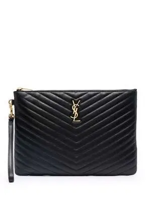 Mini Black Leather Wristlet Bags