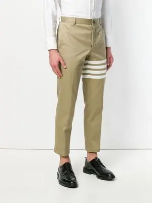 Thom Browne Cotton Twill 4-bar Unconstructed Chino Trousers