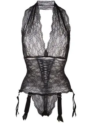 FOLIES BY RENAUD Floral Lace Bodysuit