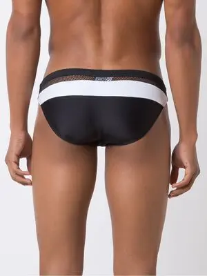AMIR SLAMA Bicolor Swim Trunks - Black