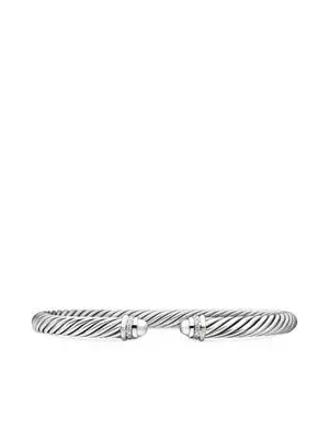 David Yurman Sterling Classic Cable Diamond Bracelet - Silver