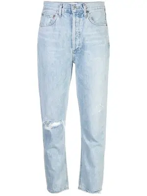 AGOLDE Distressed Straight Leg Jeans