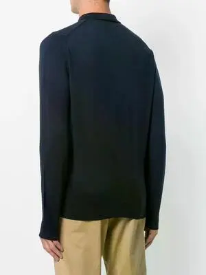 John Smedley Merino Wool Polo Shirt - Blue