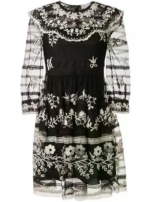 Red Valentino Embroidered Mini Dress