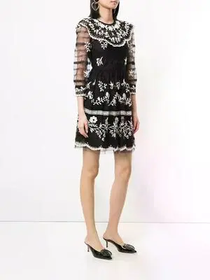 Red Valentino Embroidered Mini Dress