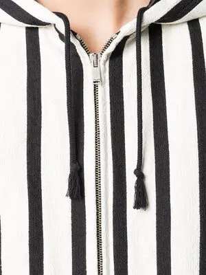 Saint Laurent Vertical Stripe Zipped Jacket