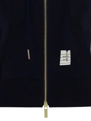 Thom Browne 4-bar Zip-fastening Hoodie - Blue