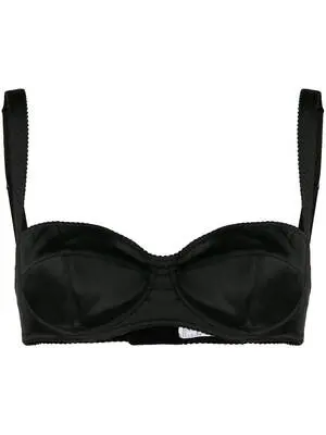 Dolce & Gabbana Satin Balconette Bra - Black