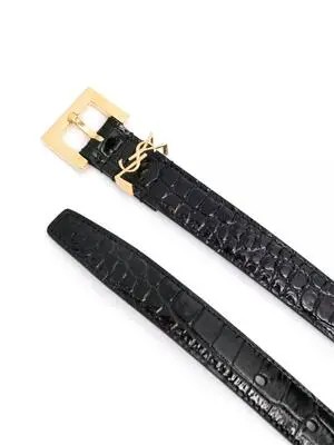 Saint Laurent Cassandre Embossed Belt