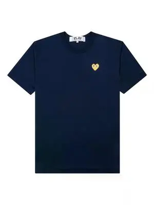 Play Comme Des Garcon Logo-patch T-shirt - Blue
