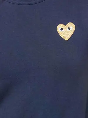 Play Comme Des Garcon Logo-patch T-shirt - Blue