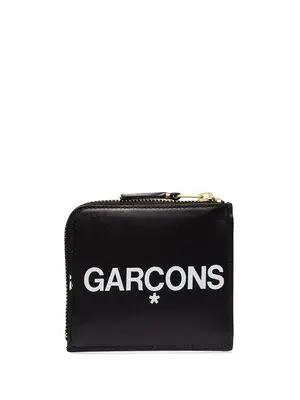 Comme Des Garçons Huge Logo L-shape Wallet - Black