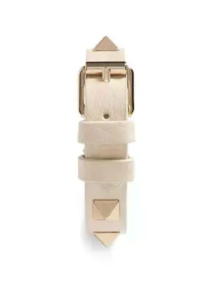 Valentino Garavani Rockstud Leather Bracelet - Neutrals
