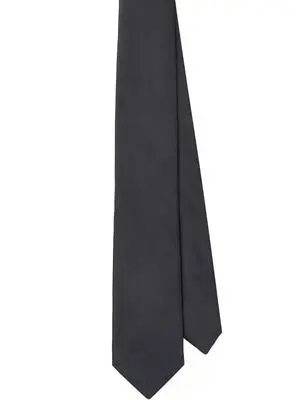 Prada Prada Pointed Satin Tie Grey