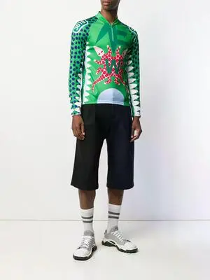 WALTER VAN BEIRENDONCK 2014/15's Crossed Crocodiles Growl Cycling T-shirt - Green