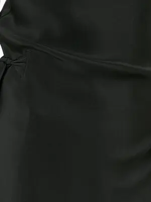 PETER COHEN Victor Wrap Silk Dress - Black