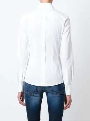 Dolce & Gabbana Stretch-cotton Poplin Shirt - White