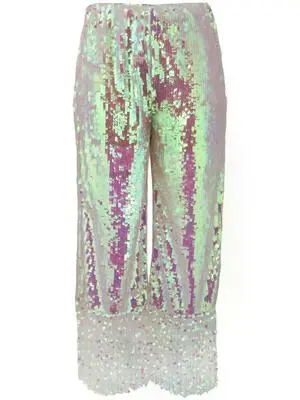 CIRCUS HOTEL Iridescent Cropped Trousers