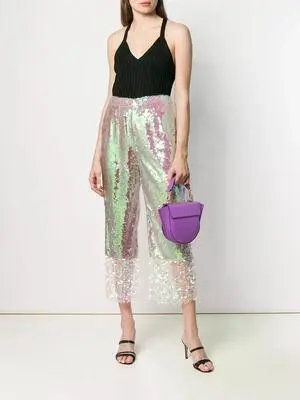 CIRCUS HOTEL Iridescent Cropped Trousers