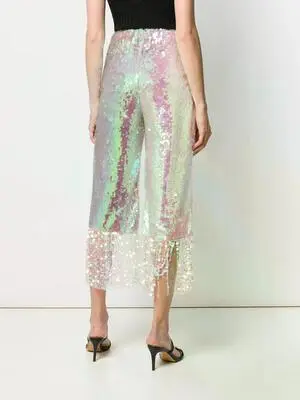 CIRCUS HOTEL Iridescent Cropped Trousers