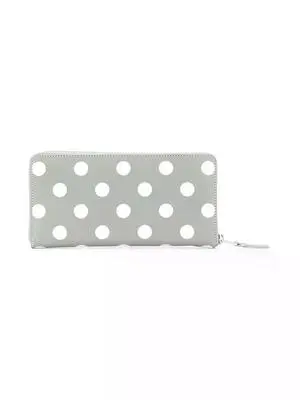 Comme Des Garçons Polka Dot Zip Wallet - Grey