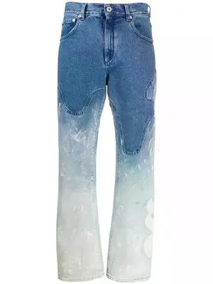 Off-white Raw Edge Hem Bottoms For Women